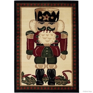 High Quality Woven Christmas Nutcracker with Diamond Design Border Area ...