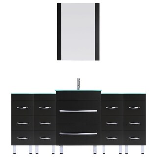 84 Black Vanity Set - One 36 Sink Base, Four 12 Drawer Bases (LV4-C9-84 ...