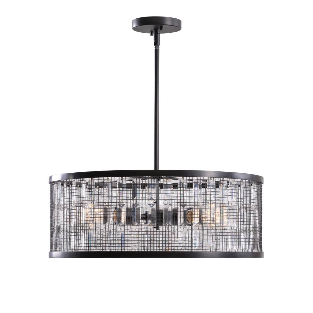 Garret 8-inch Oil Rubbed Bronze with Acrylic Accents 3 Light Pendant ...