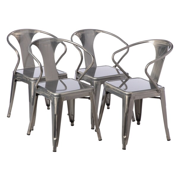 Carbon Loft Gunmetal Tabouret Stacking Chair Set of 4 As Is Item Bed Bath Beyond 22544024