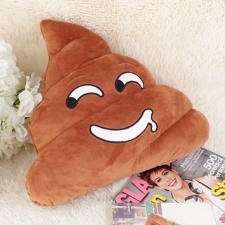 Soft Poop Brown Cushion Pillow Stuffed Plush Toy Cute Expression - Bed ...