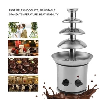 4 Tier Commercial Stainless Steel Chocolate Fondue Waterfall Fountain ...