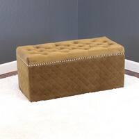 Lemele 36" Rectangle Velvet Ottoman - On Sale - Bed Bath & Beyond ...
