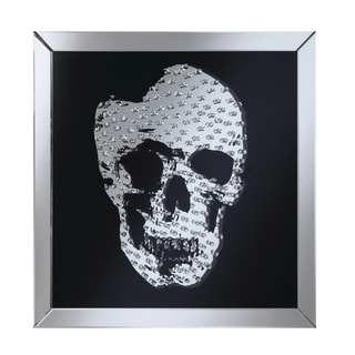 Contemporary Black Skull Wall Mirror - 31.50" x 1.75" x 31.50" - Bed ...