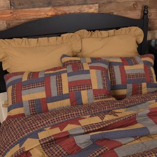 Tan Primitive Bedding VHC National Quilt Museum Kindred Stars and Bars ...