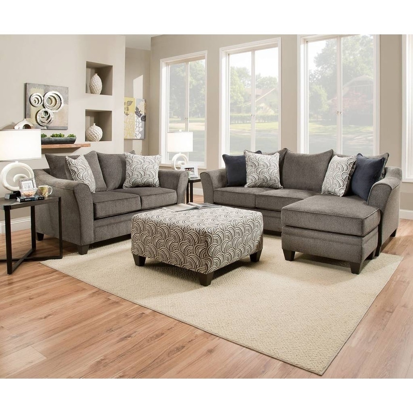 Simmons Upholstery Albany Pewter Sofa Chaise Bed Bath Beyond 22639307