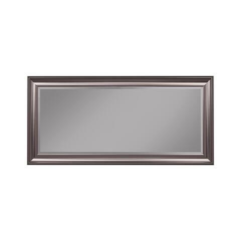 Full Length Leaner Mirror With a Rectangular Polystyrene Frame, Silver ...