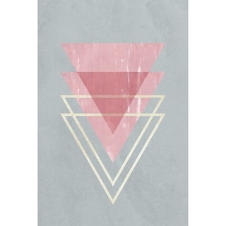 'Rose Triangle' Floater Framed Painting Print on Canvas - Multi-color ...