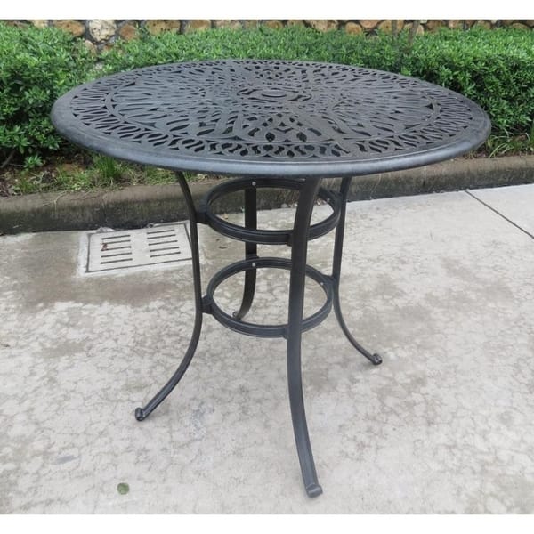 Saybrook Aluminum 42-inch Round Bar Table - N/A - Bed Bath & Beyond ...