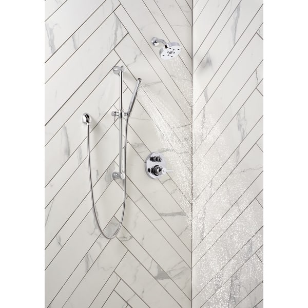 Delta Universal Showering H2Okinetic Single-Setting Raincan Shower Head ...