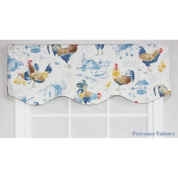 RLF Home Rooster Strut 50" Window Valance - Bed Bath & Beyond - 22713511