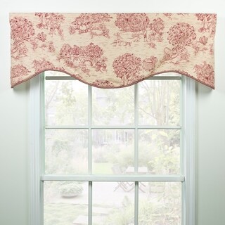 Provence red toile shaped valance - Bed Bath & Beyond - 22717344