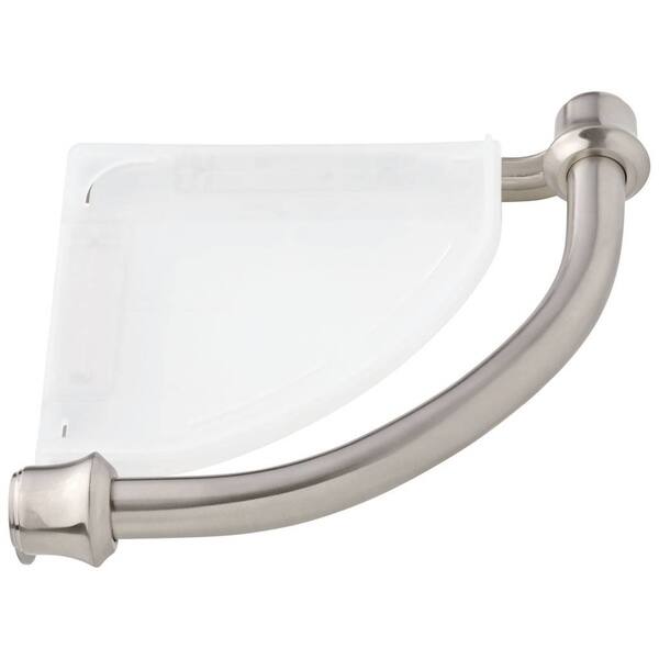 Delta Bath Safety Traditional Corner Shelf with Assist Bar 41316-SS ...