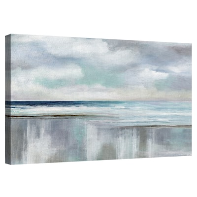 Coastal Cyan Sunset by Nan Wrapped Canvas Painting Art Print ...