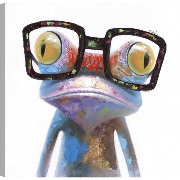 ArtMaison.ca, 24X24 Frog Eyes Animal Art Canvas Print Wall Art Abstract ...