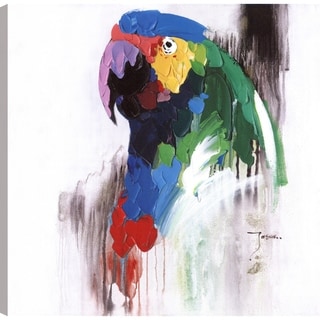 ArtMaison Canada 'Cute Parrot' Multicolor Animal Art Canvas Print 24 ...