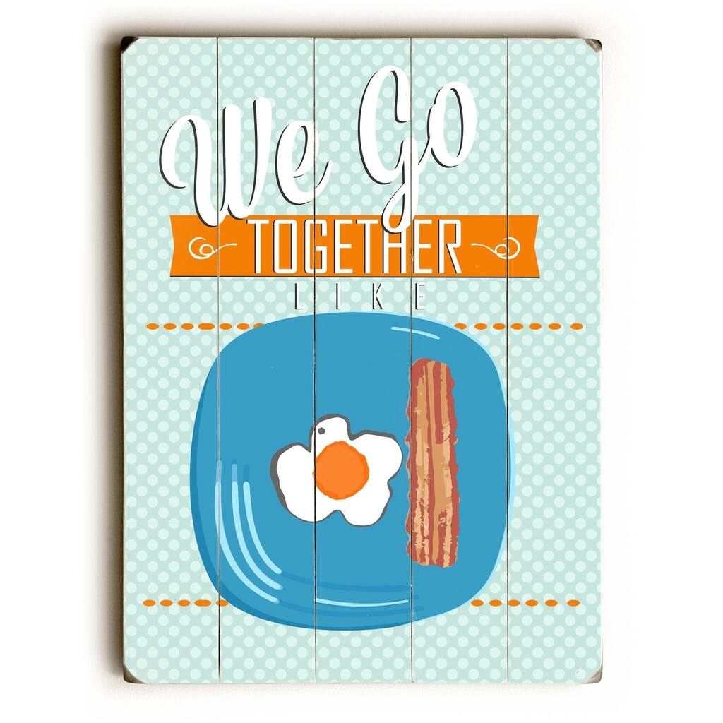 We go Together - Planked Wood Wall Decor by Ginger Oliphant - Overstock ...