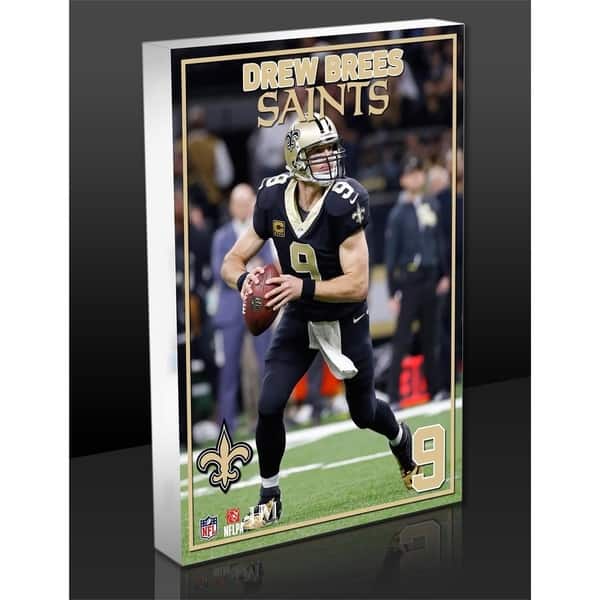 Drew Brees Commemorative 3D Art Block - Bed Bath & Beyond - 22737167