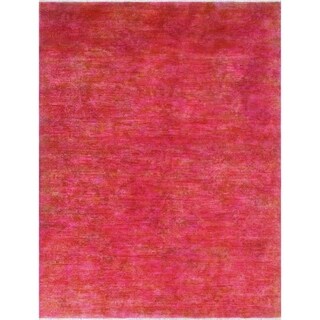 Noori Rug Fine Chobi Overdyed Mishel Pink/Gold Rug - 5'2" x 6'10" - Bed ...