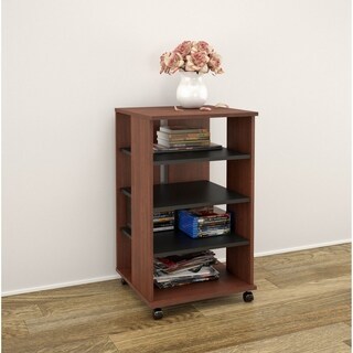 Nexera Jasper Mobile Storage Tower, Moka and Black - Bed Bath & Beyond ...