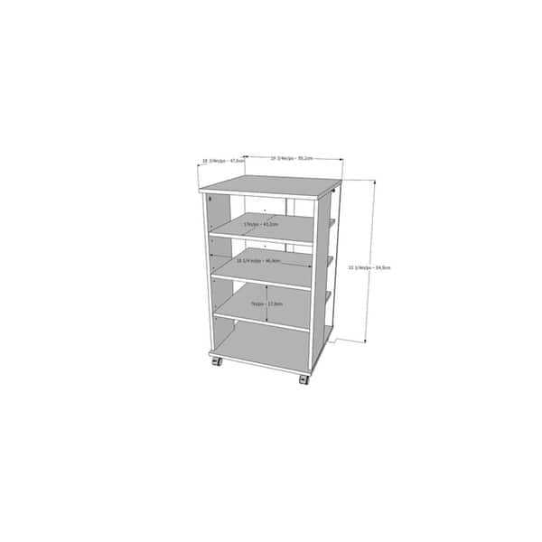 Nexera Jasper Mobile Storage Tower, American Beech - Bed Bath & Beyond ...