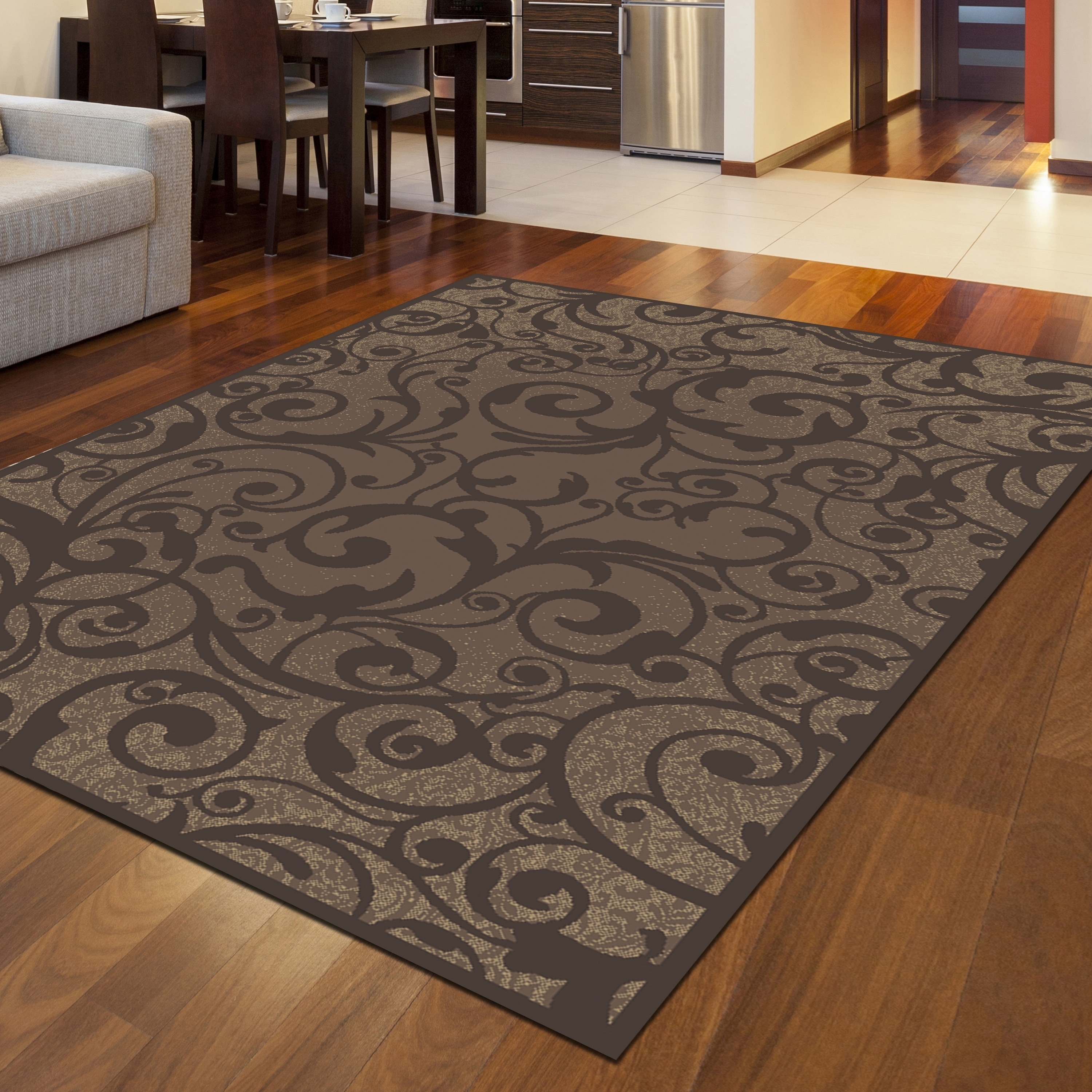 Admire Home Living Amalfi Transitional Scroll Pattern Area Rug - On ...