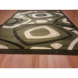 Rug Tycoon Abstract Modern Contemporary Green Rug - 3'0"x5'0 ...