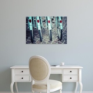 Easy Art Prints Jessica Reiss's 'Bicycle Line Up 1' Premium Canvas Art ...