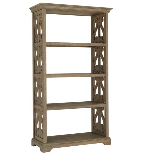 Gannon Wire Brushed Oak Finish 40" Wood Bookcase by iNSPIRE Q Artisan ...