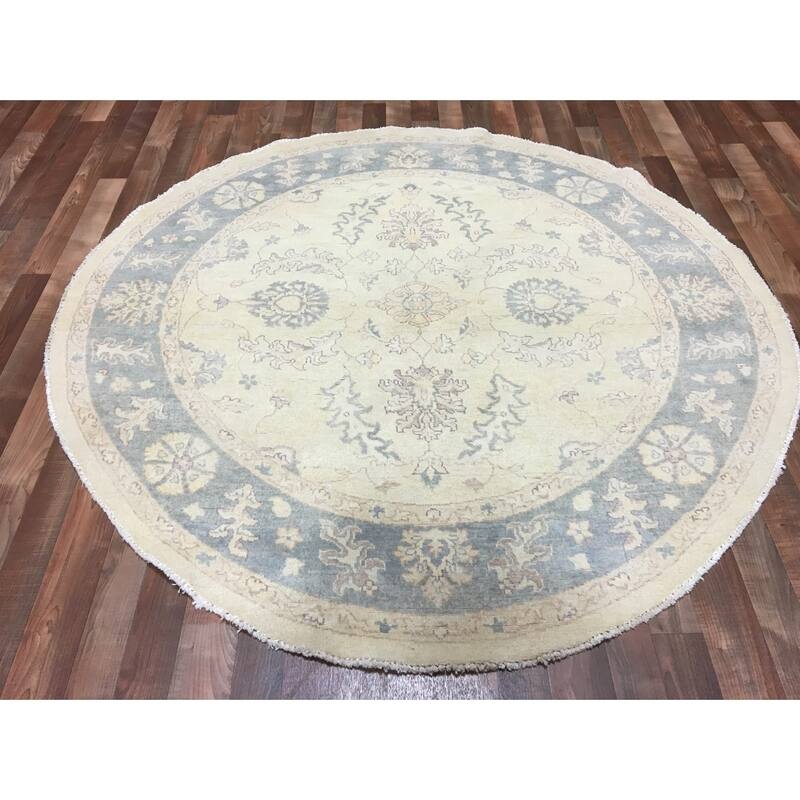 FineRugCollection Hand-knotted Fine Pakistan Peshawar Beige and Green ...