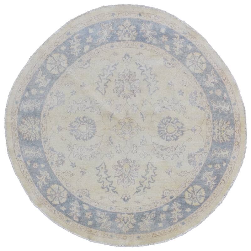 FineRugCollection Hand-knotted Fine Pakistan Peshawar Beige and Green ...