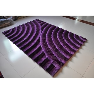 Rug Tycoon Abstract Modern Contemporary Purple Rug - 7'11"x9'10 ...