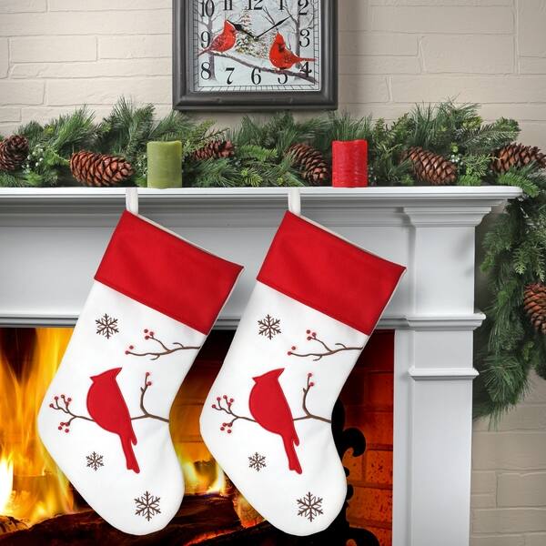 20" Tartan Cardinal Stocking 2 Piece Set - Bed Bath & Beyond - 22815380