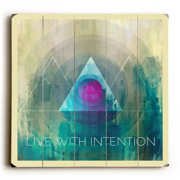 Live with Intention - Planked Wood Wall Decor by Mainline Art- Brandi ...
