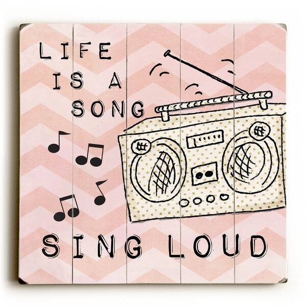 Sing Loud - Planked Wood Wall Decor by Misty Diller - Bed Bath & Beyond ...
