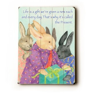 Life is a gift - 9x12 Solid Wood Wall Decor by Paris Bottman - 9 x 12 ...