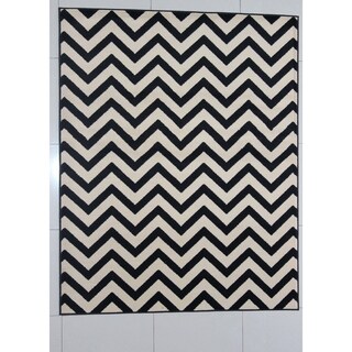 Rug Tycoon Abstract Modern Contemporary Black Rug - 7'11"x9'10 ...