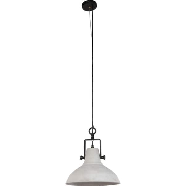 Strick & Bolton Benedict Concrete/ Black Iron Ceiling Fixture - Bed ...