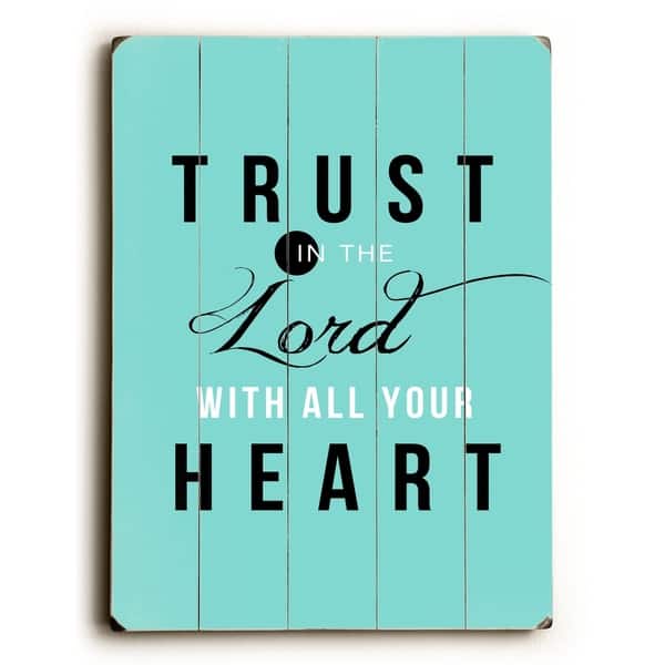 Trust in the Lord - Planked Wood Wall Decor by Pocket Fuel - Bed Bath ...