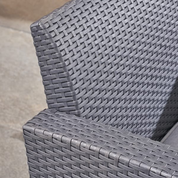 Rensing Outdoor 5-Seater Wicker Fire Pit Chat Set by Christopher Knight Home - On Sale - Bed ...