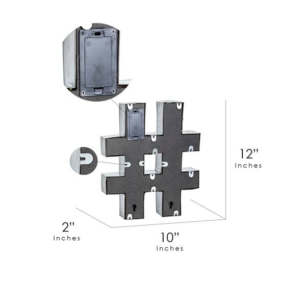 DISCONTINUED - American Art Decor Wood Metal LED Marquee Hashtag Symbol ...