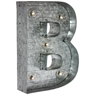 American Art Decor Marquee LED Letter B Metal Sign (12", Battery ...