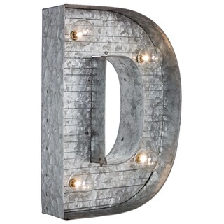 DISCONTINUED - American Art Decor Marquee LED Letter D Metal Sign (12 ...
