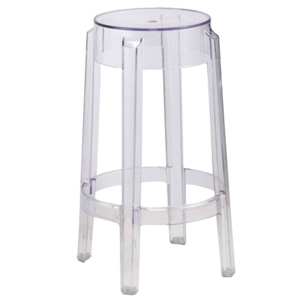 Fine Mod Imports Transparent Acrylic Clear Counter Stool - Overstock ...