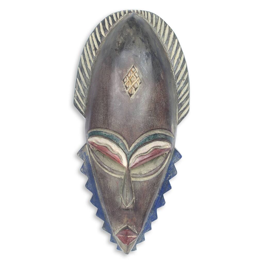 Handmade Ewe Chief Hunter African Mask (Ghana) - Overstock - 22854768