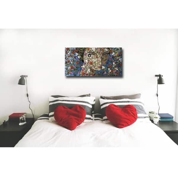 Woman and Flowers by Didier Lourenco Gallery Wrapped Canvas Giclee Art ...