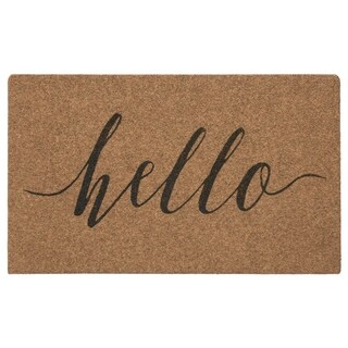 Mohawk Grand Terrace Natural Hello Calligraphy Mat (1'6 x 2'6) - Bed ...