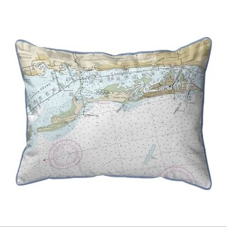 Clearwater Harbor, FL Nautical Map Pillow 16x20 - Bed Bath & Beyond ...