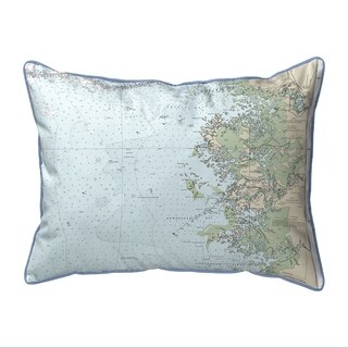 Crystal River, FL Nautical Map Small Pillow 11x14 - Bed Bath & Beyond ...