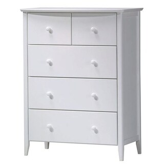 5 Drawer Wooden Chest , White - Bed Bath & Beyond - 22882153